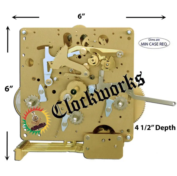 UW6/37 Mechanical Clock Movement - Clockworks.