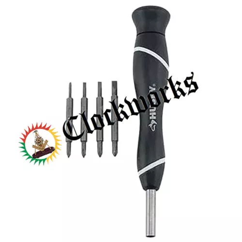 Multi-Tip Screwdriver for Clock Repair - Spinning top Set - Clockworks.