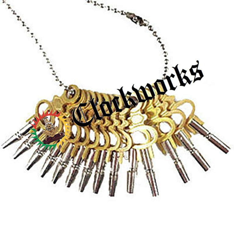 Set of 14 Pocket-Watch Keys - Clockworks