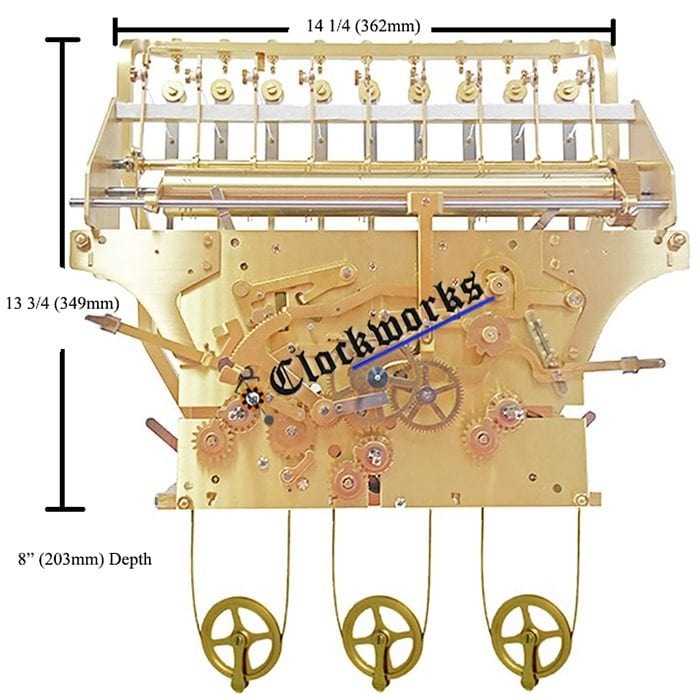 9-Tubular Kieninger Clock Movement 1-800-381-7458- Clockworks ...