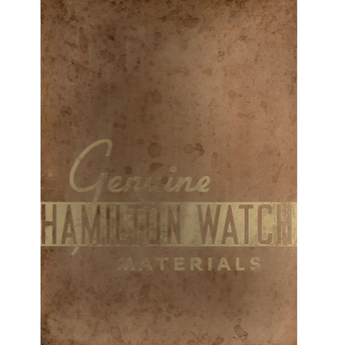 Genuine Hamilton Watch Materials from the Hamilton Watch Co. (Used ...