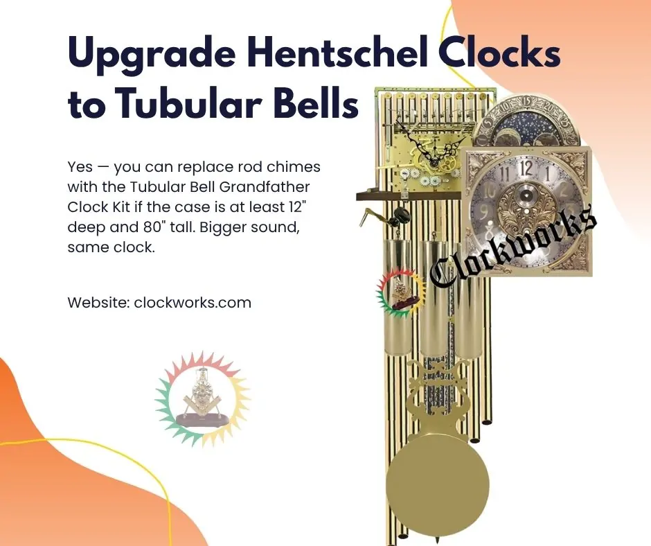 Tubular Bell Clock Kit for Hentschel Grandfather Clock Upgrade