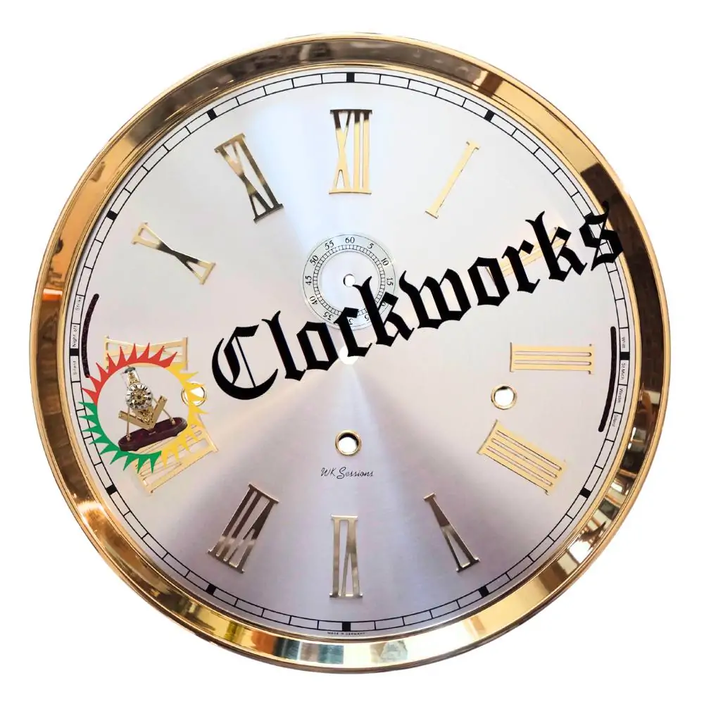 Kieninger KSU Silver Dial 11 ⅞ Inch With Gold Trim - Clockworks